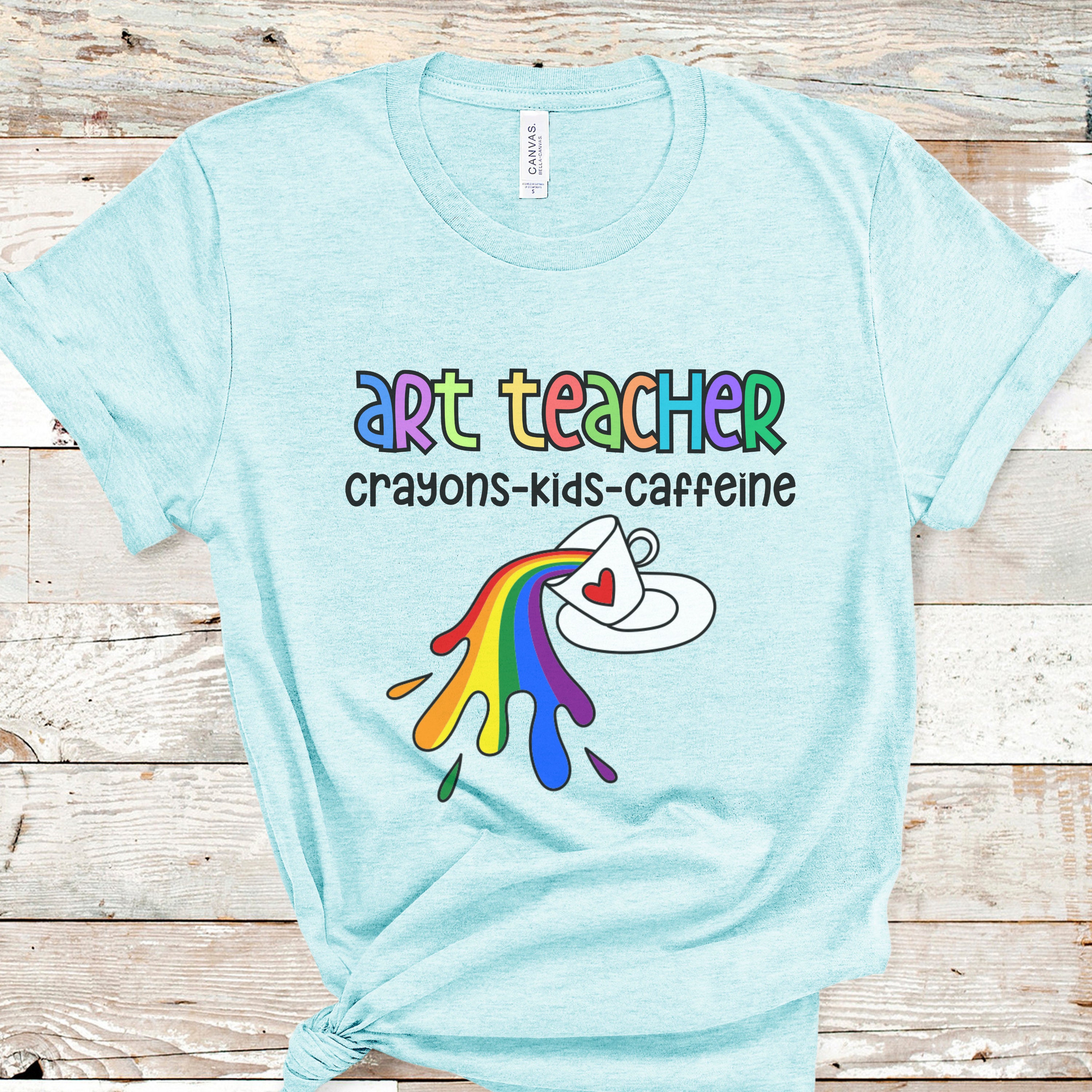 Funny Art Teacher Tshirt Crayons Kids Coffee Shirt Back to School Gift ...