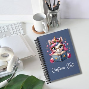 Personalized Unicorn Reading Notebook Cute Custom Unicorn Journal Gift ...