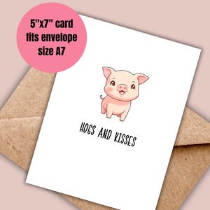Hugs and Kisses Digital Download Hogs and Kisses Punny Instant Access ...