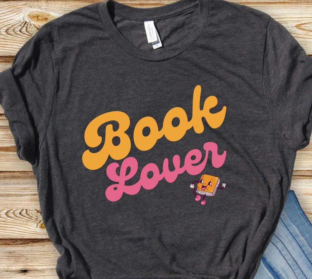 Book Lover Tshirt Retro Vintage Reader Tee Book Club Shirt Book Reader ...