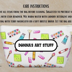 Personalized Kawaii Art Pouch: Custom Artist Pencil Case - Etsy