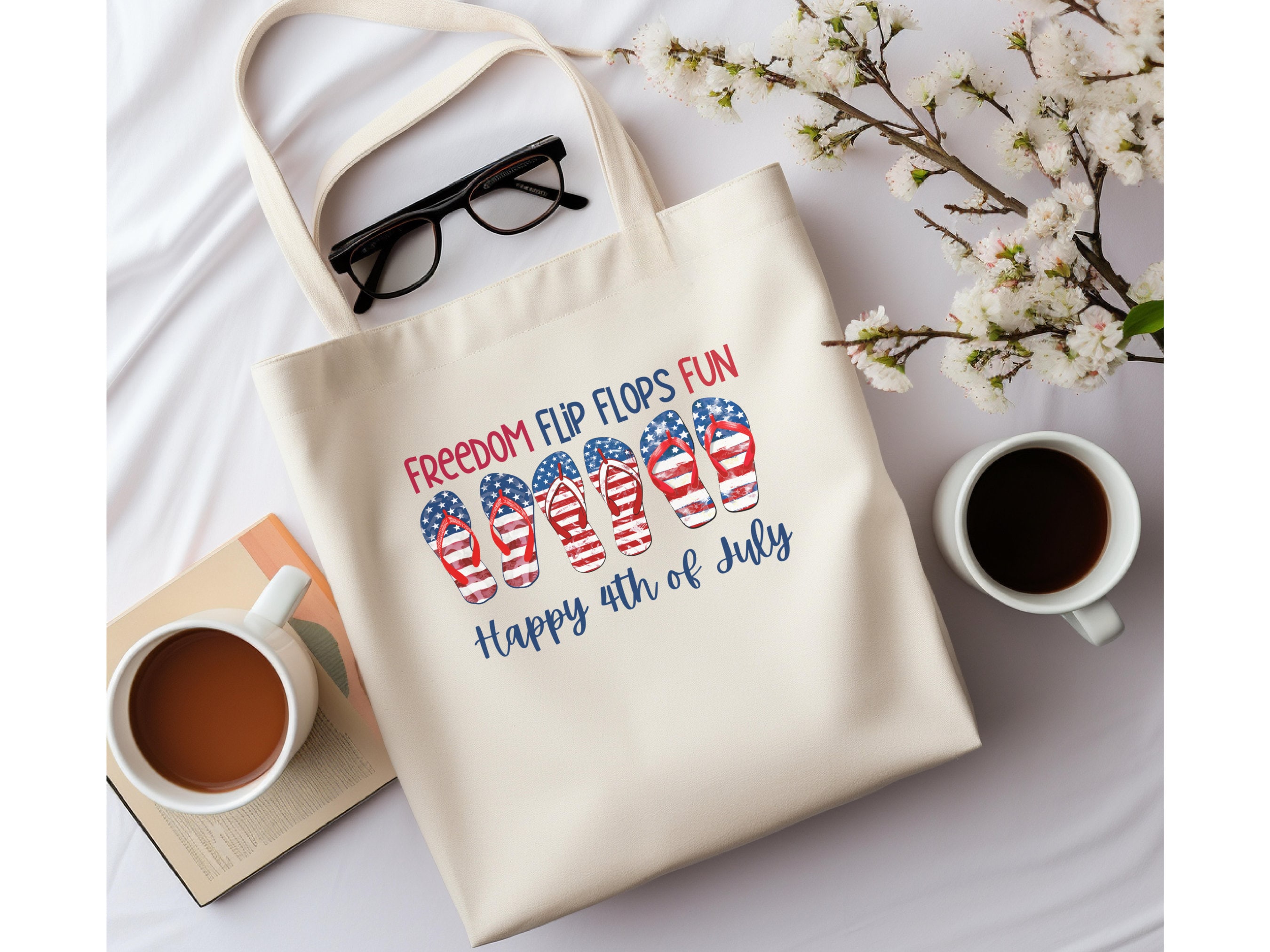 Fourth of July Tote Bag Freedom Bag Patriotic Bag Independence Day Tote ...