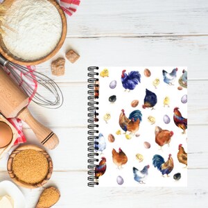 Chicken Pattern Spiral Notebook: Farmhouse Cottagecore Journal - Etsy