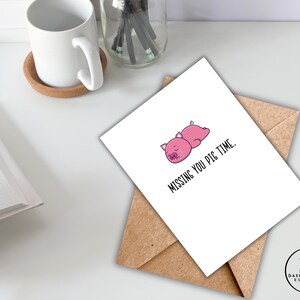 Missing You Pig Time Digital Greeting Card Instant Download Miss You ...