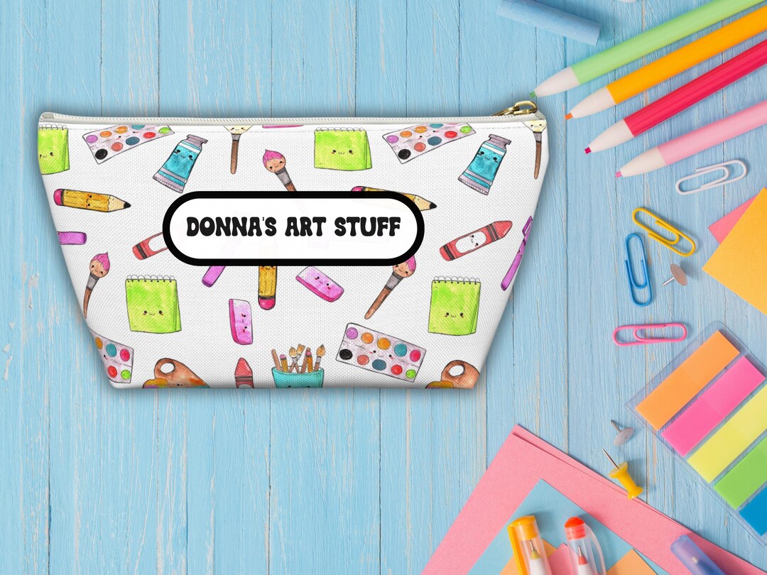 Personalized Art Supply Accessory Pouch Custom Cute "kawaii" Inspired ...