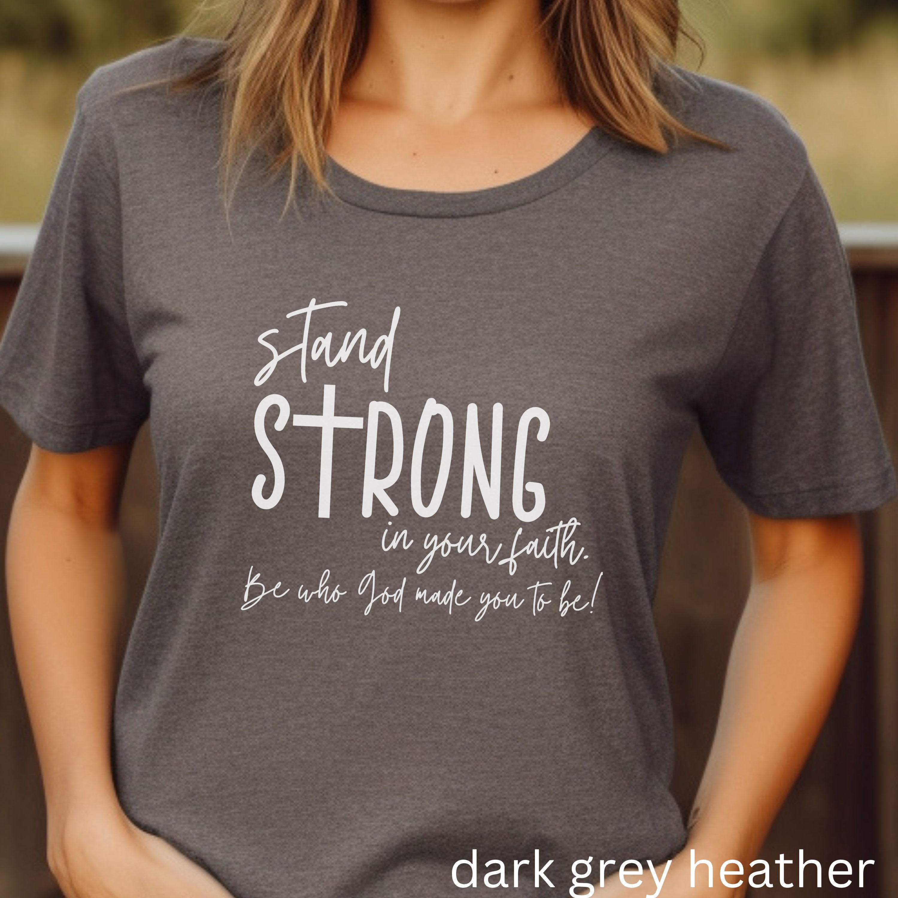 Christian Inspirational Shirt Strong Faith Tee Motivational Encouraging ...