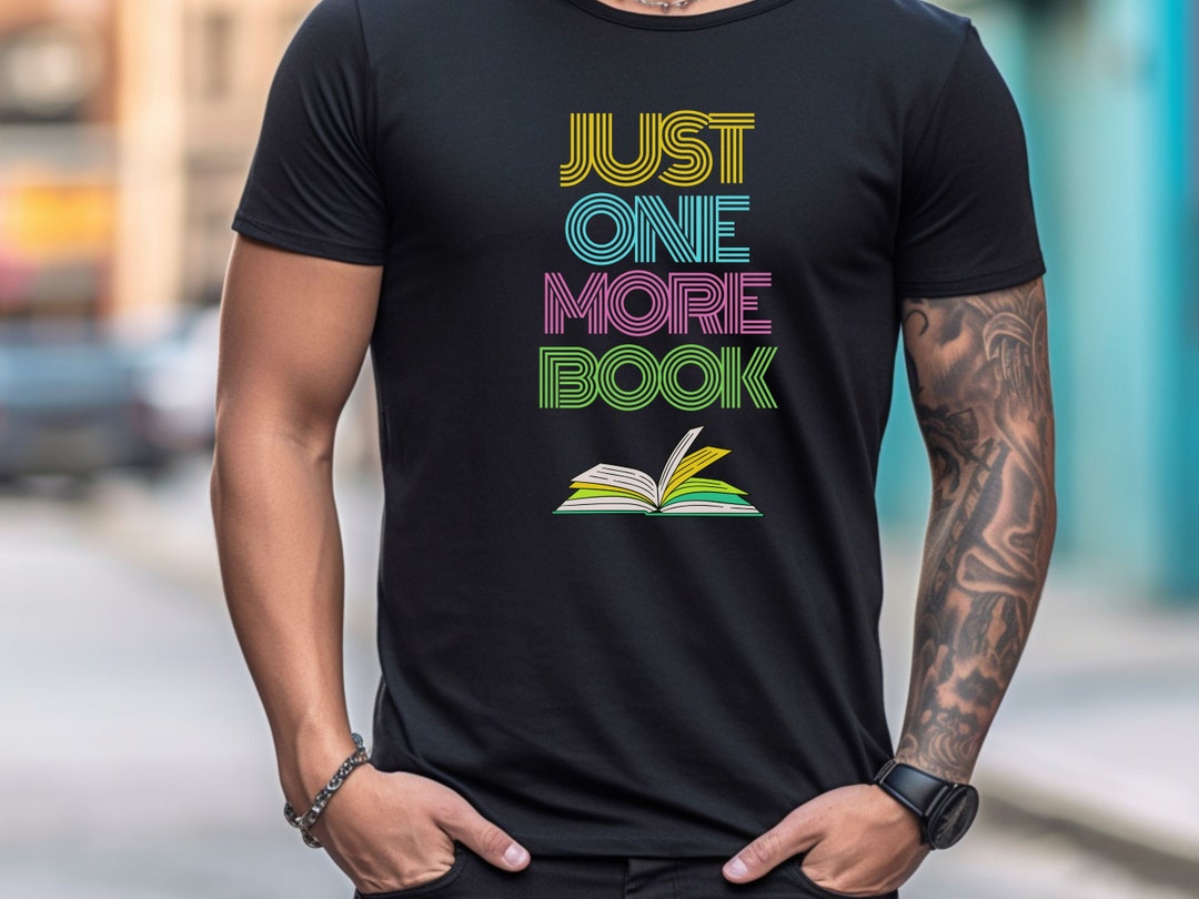 Retro Book Lovers Tee Just One More Book Shirt Book Club Gift Idea Avid ...