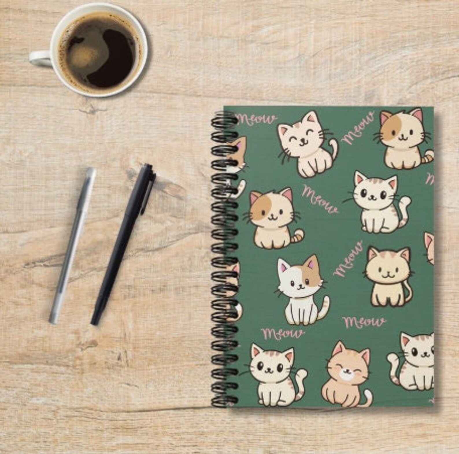 Cat Lovers Spiral Notebook Cat Themed Journal Notebook Cat Mom Gift ...