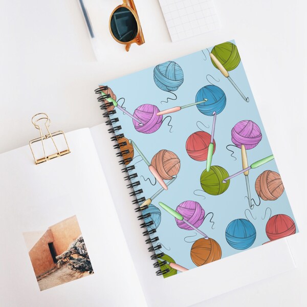 Personalized Crochet Notebook Custom Crochet Journal Crochet Pattern Notebook Crochet Lovers