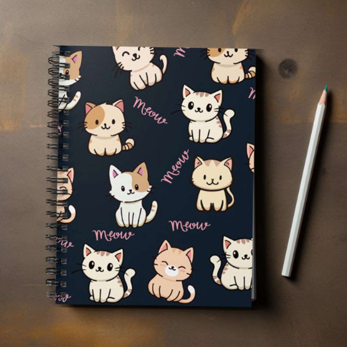 Cat Lovers Spiral Notebook Cat Themed Journal Notebook Cat Mom Gift ...