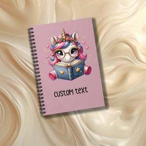 Personalized Unicorn Reading Notebook Cute Custom Unicorn Journal Gift ...