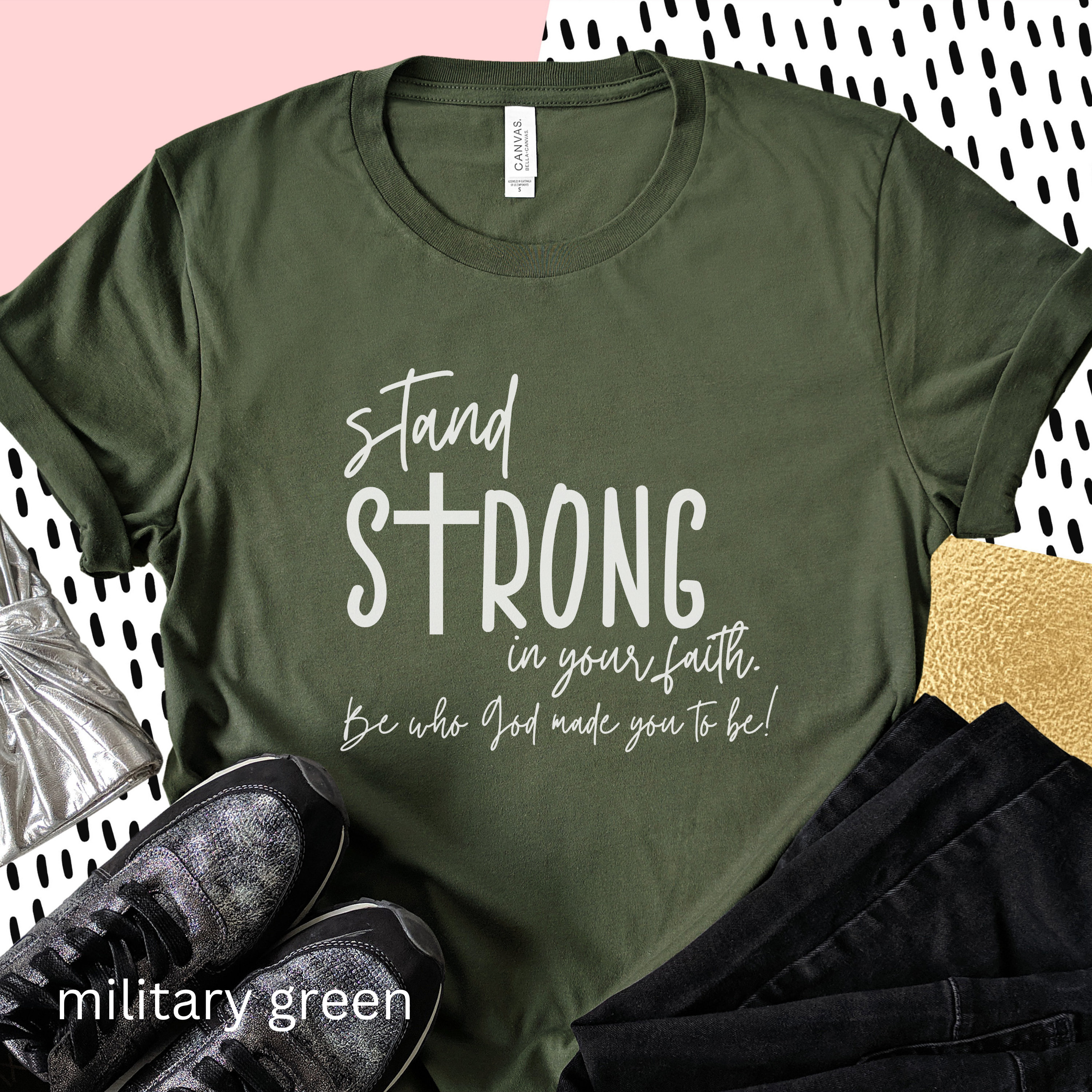 Christian Inspirational T-shirt: Stand Strong in Faith, Unisex Tee - Etsy
