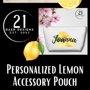 Personalized Lemons Accessory Pouch Bridesmaids Gift Idea Graduation ...