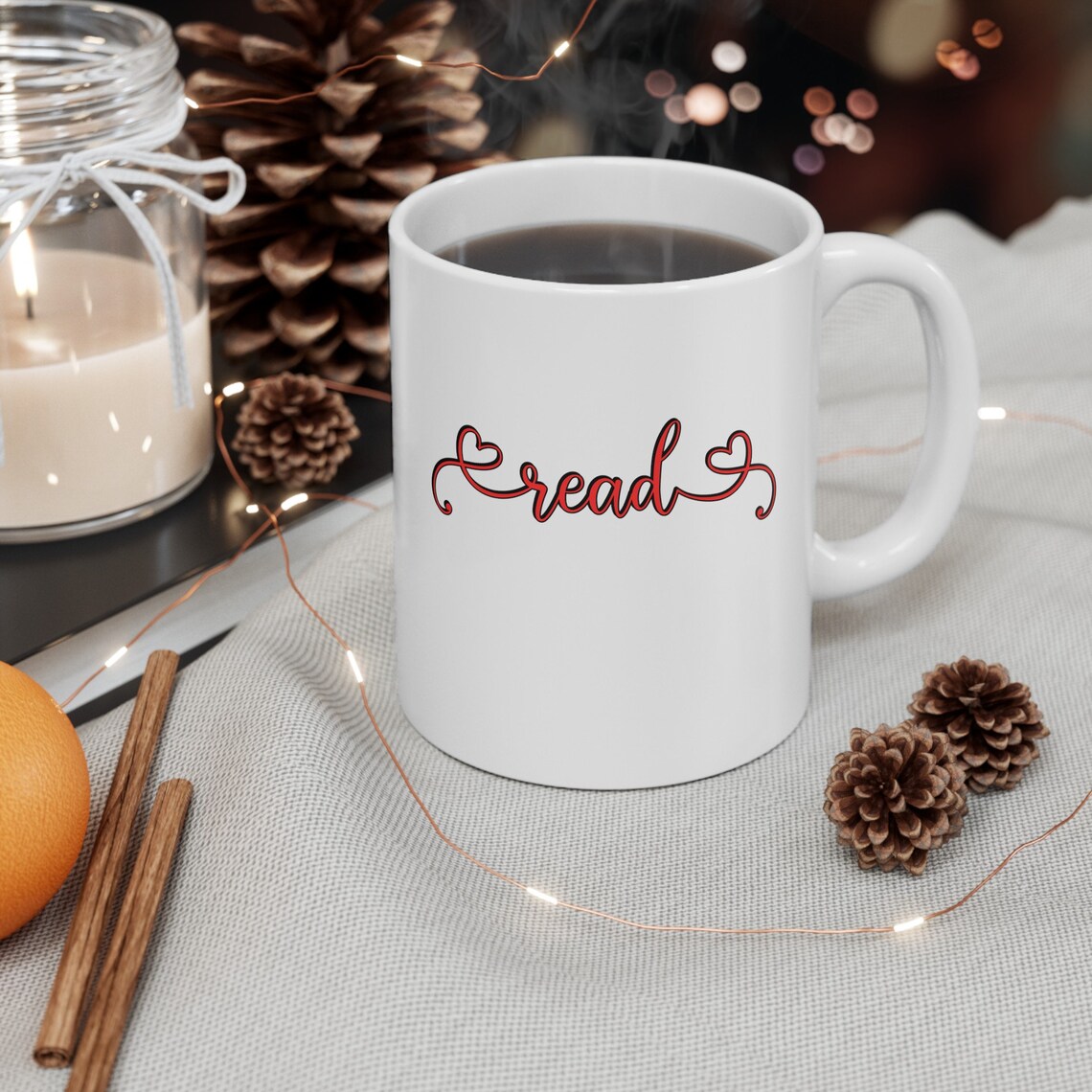 Book Lovers Minimalist Coffee Mug Read Mug Gift Idea Teacher Reader ...