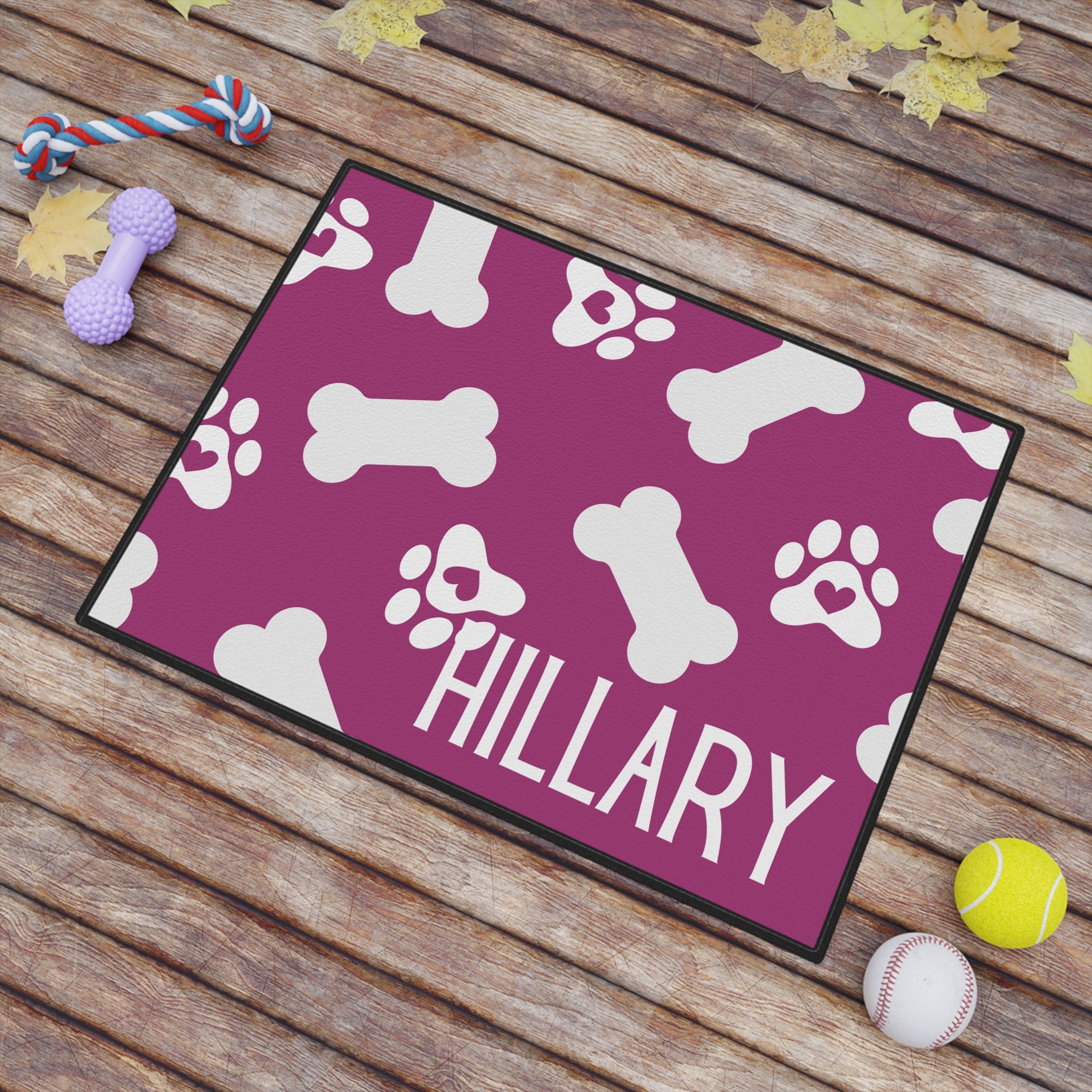 Personalized Dog Placemat Customized Pet Mat Custom Name Food Mat Dog ...