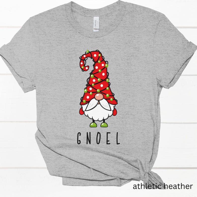 Gnome Gnoel Holiday Shirt Christmas Gnome Tee Minimalist Noel Tshirt - Etsy