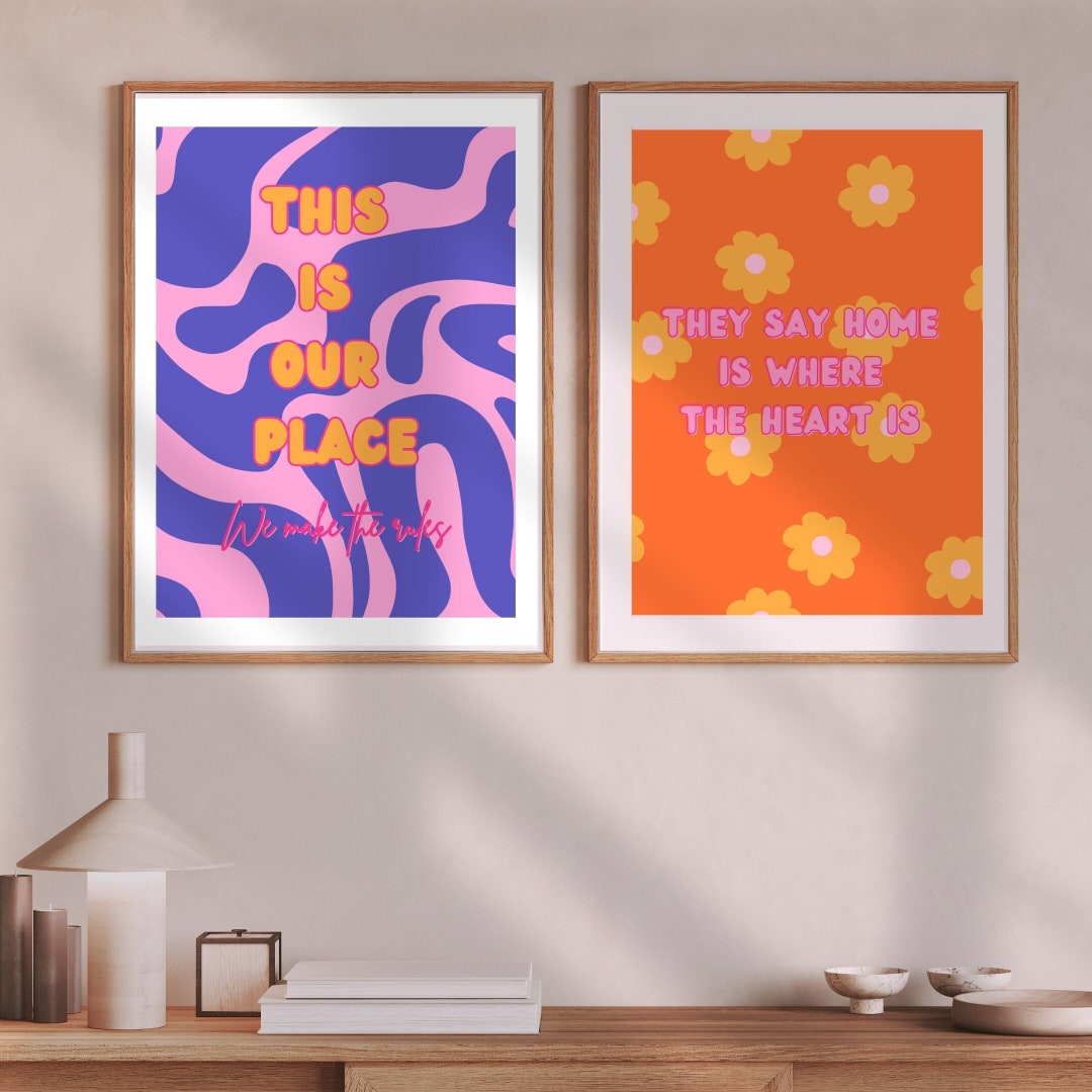 Set of 2, Taylor Swift Inspired Colorful Printable Wall Art Poster ...
