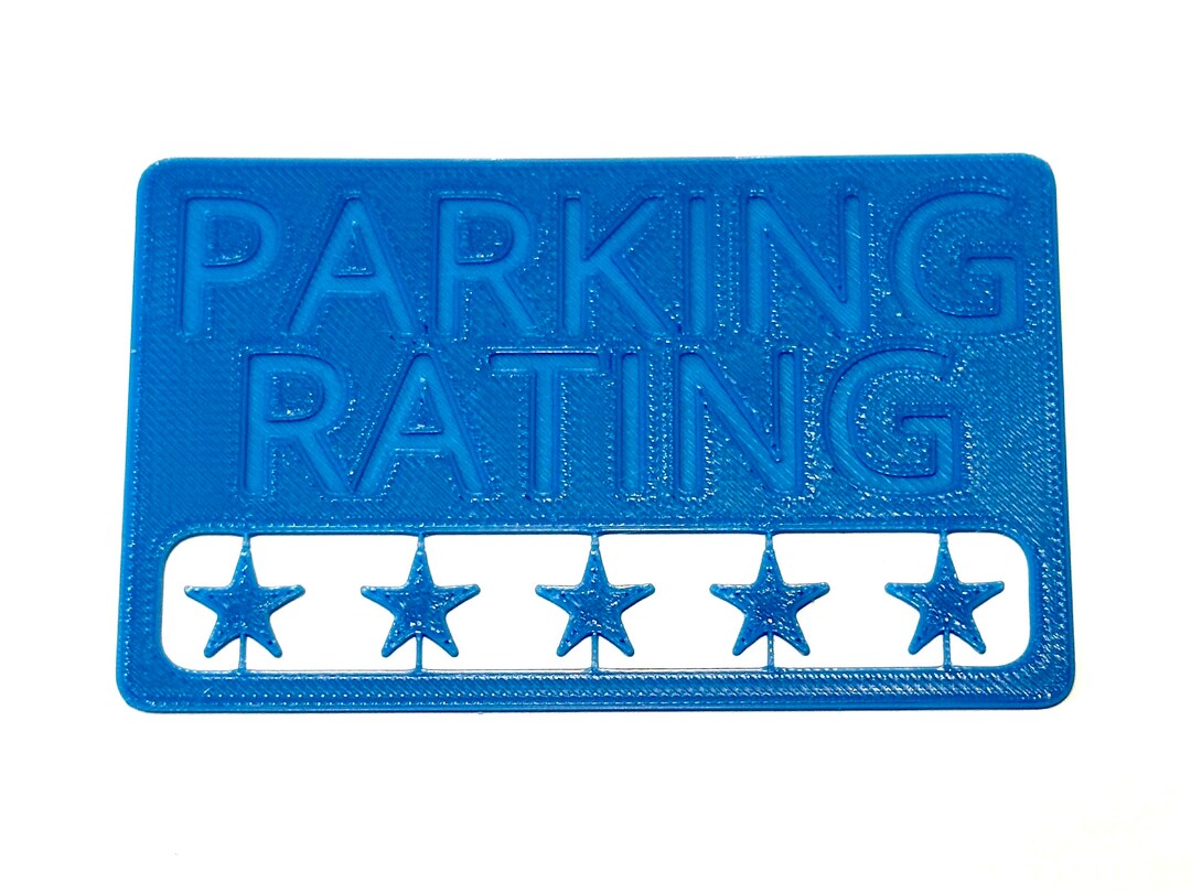 Parking Rating Star Card 3D Printed, Prank, Pranks, Gift, Gifts, Fun ...