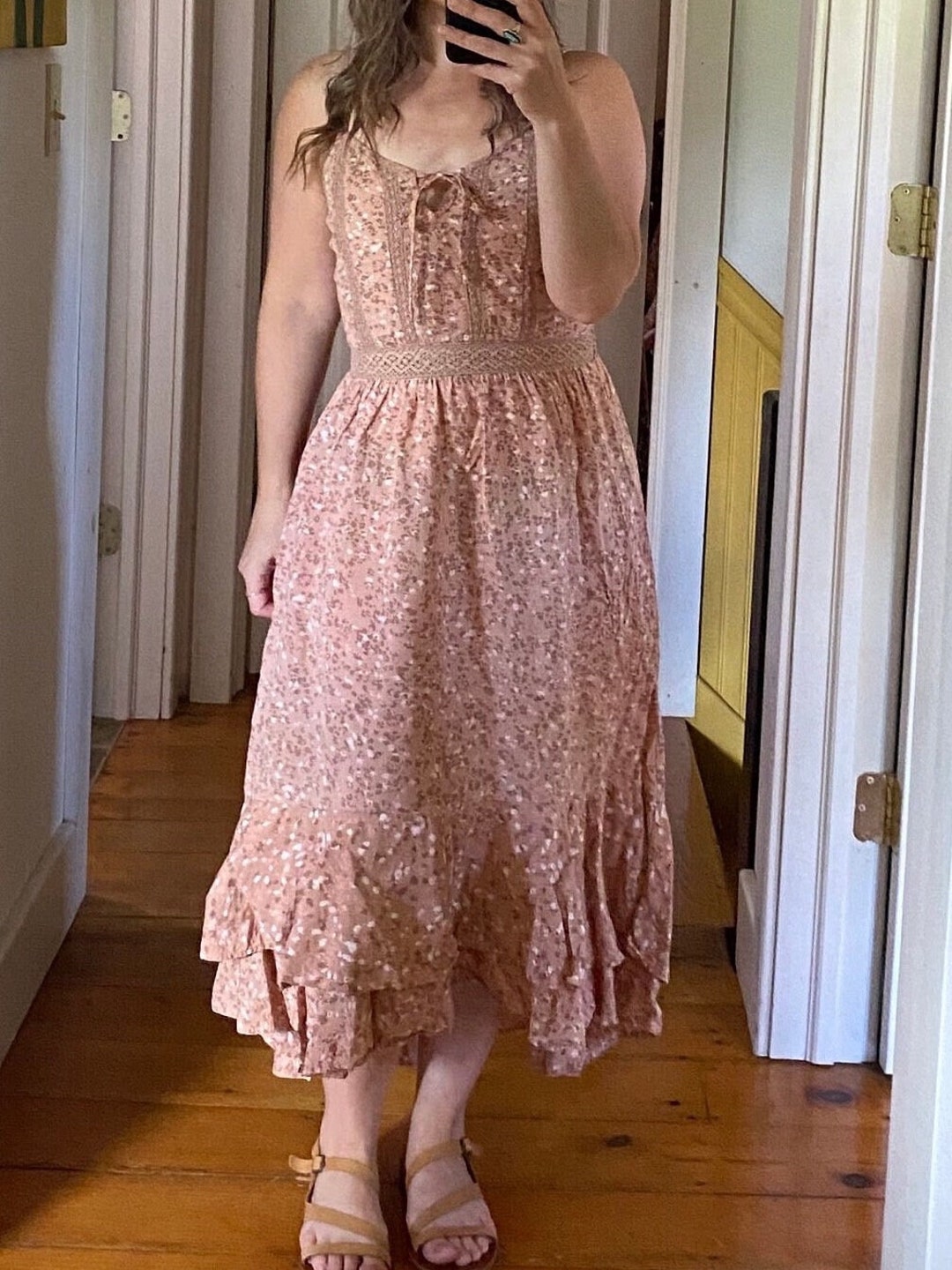 Romantic Sundress / High Low Tiered Sundress / Japna Small Summer Dress ...