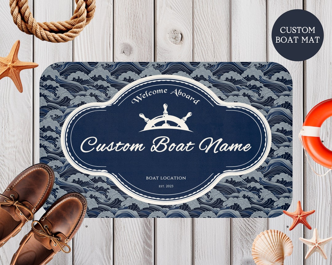 Custom Gift for Boat Custom Yacht Boat Welcome Mat Custom - Etsy