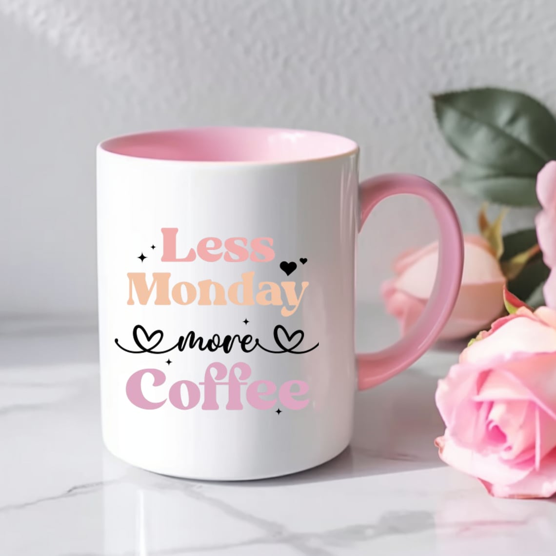 Less Monday More Coffee Mug, Coffee Lover, Coworker Gift, Motivation ...