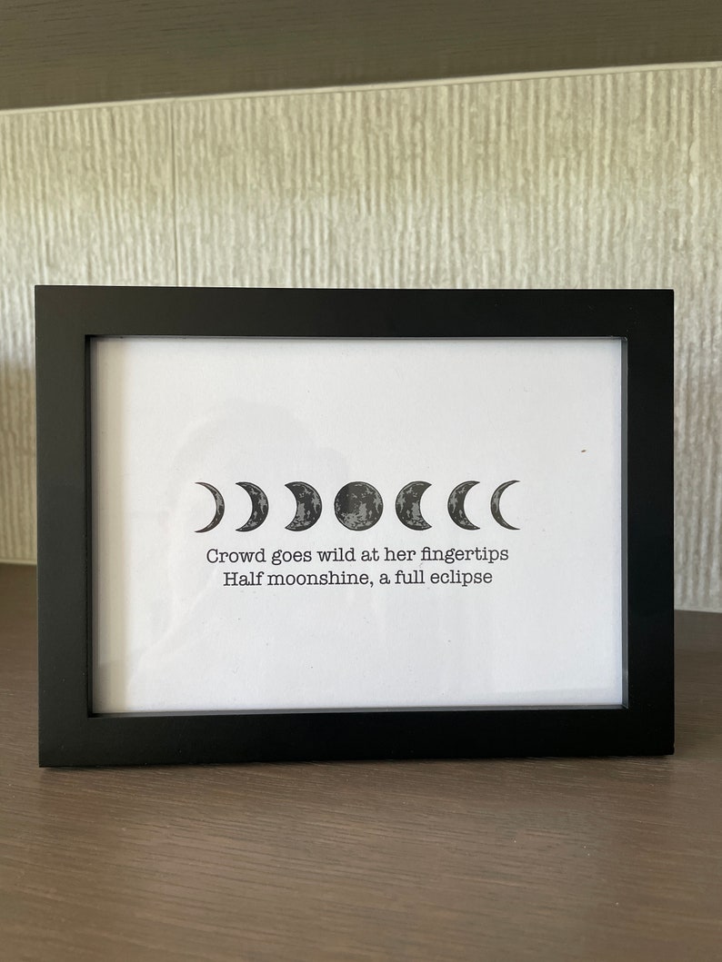 Clara Bow TTPD Black and White Framed Art - Taylor Swift Lyric Art - Etsy