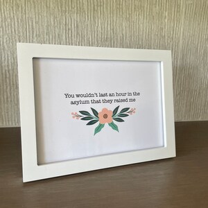 Who's Afraid of Little Old Me? TTPD Colorful Framed Art - Taylor Swift ...