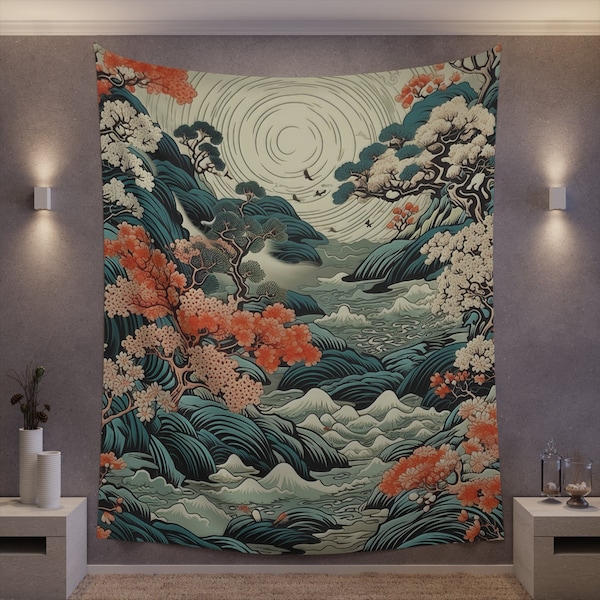 Japanese Tapestry - Etsy