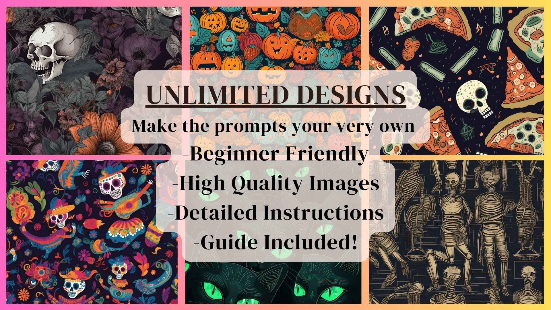 Midjourney Prompts Halloween Patterns, Midjourney Guide Included AI Art ...
