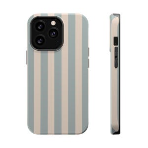 Retro Aesthetic Custom Striped Phone Case for iPhone 16, 15, 14, 13, 12 ...