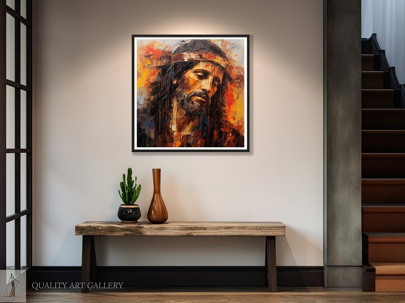 Jesus Christ Crucifixion Artwork, Crown of Thorns Poster Print ...