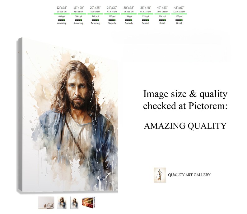 Messiah Jesus Christ Printable Art, Digital Religious Watercolor ...