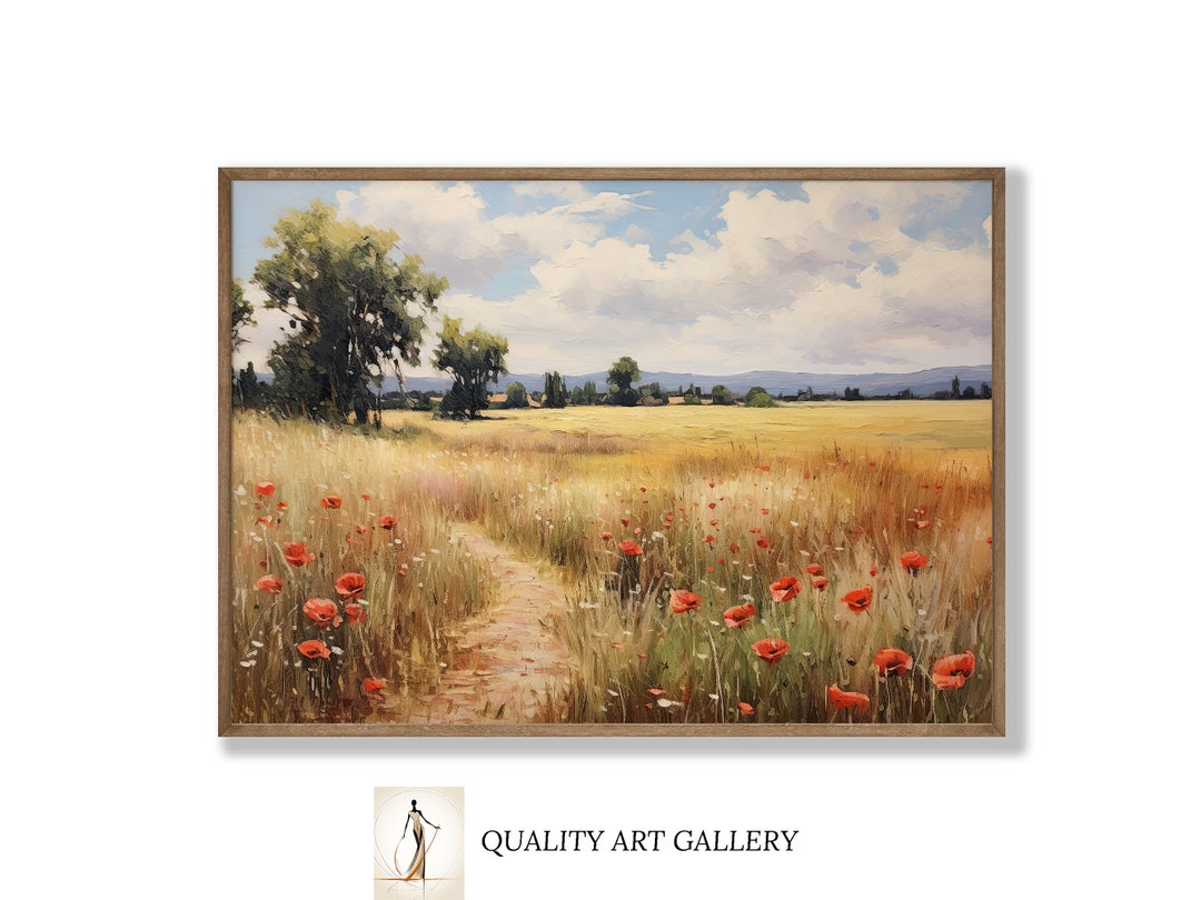 Printable High Quality Nature Print, Wildflower Field Downloadable ...