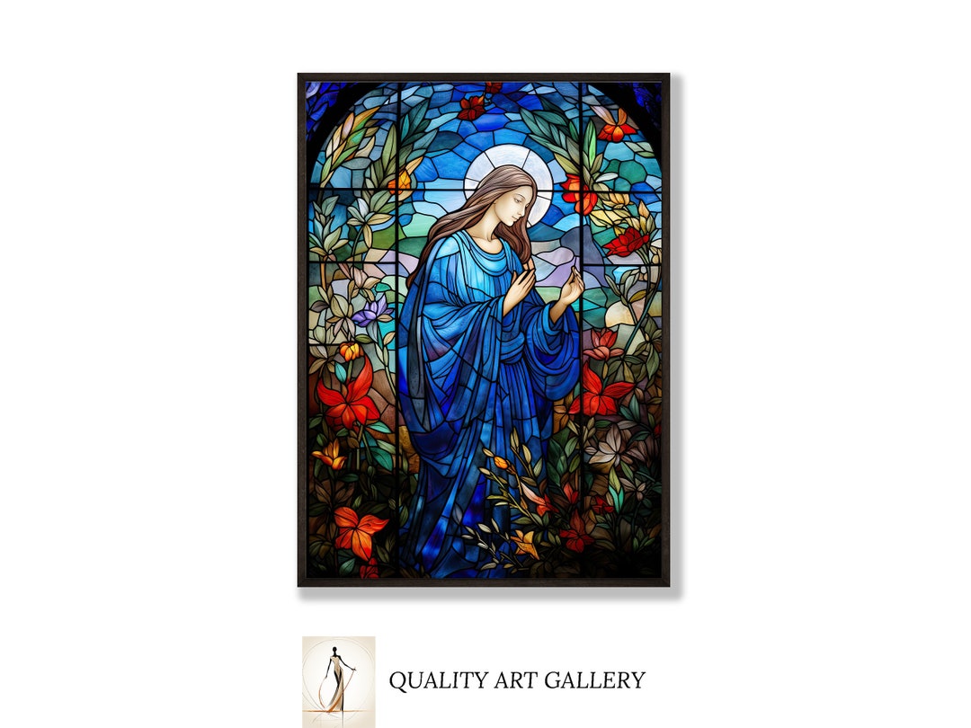 Mother Mary Digital Art Prints, Printable Religious Wall Decors ...