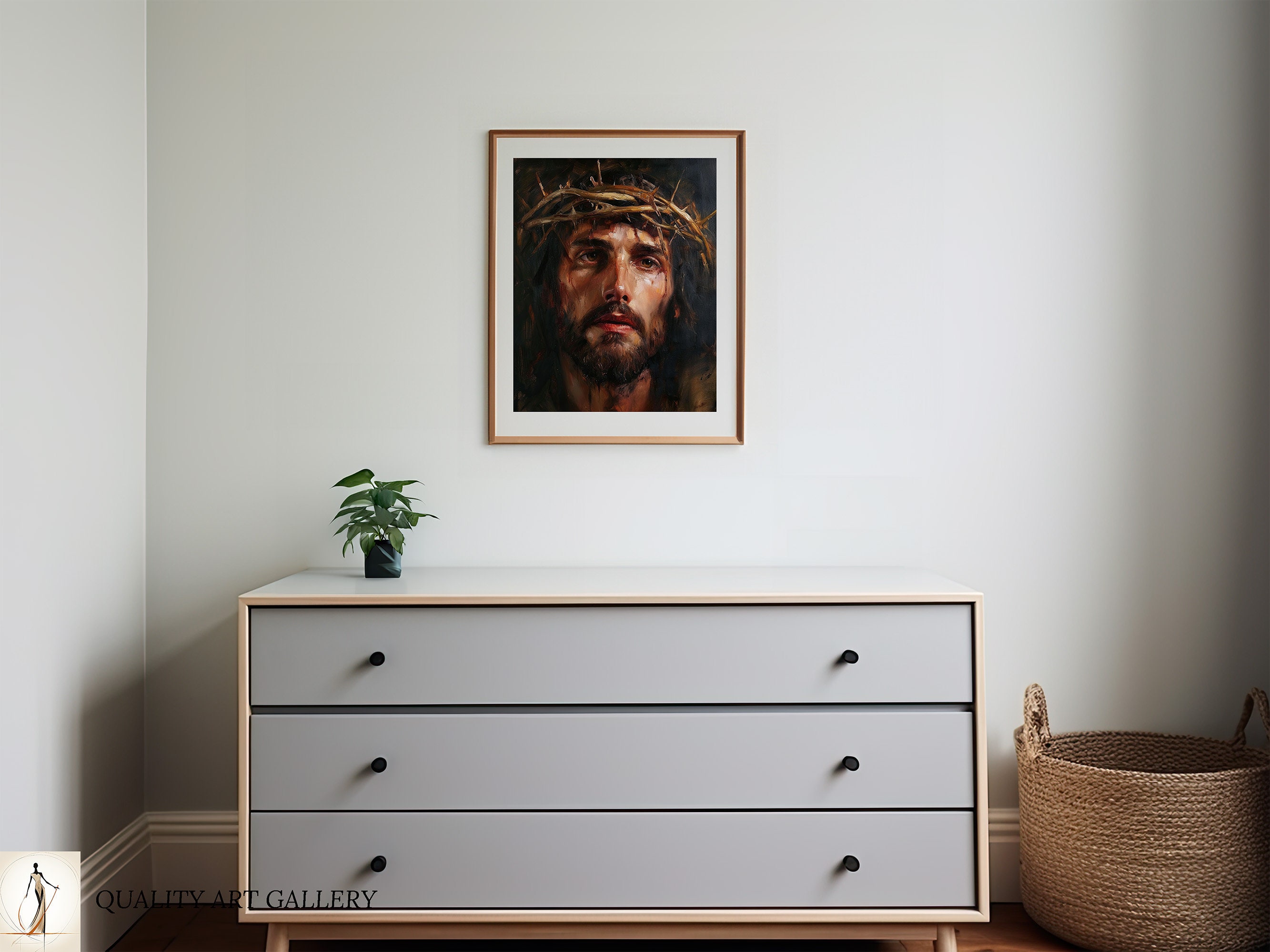 Jesus Christ Portrait Artwork Download, Printable Religious Home Decor ...