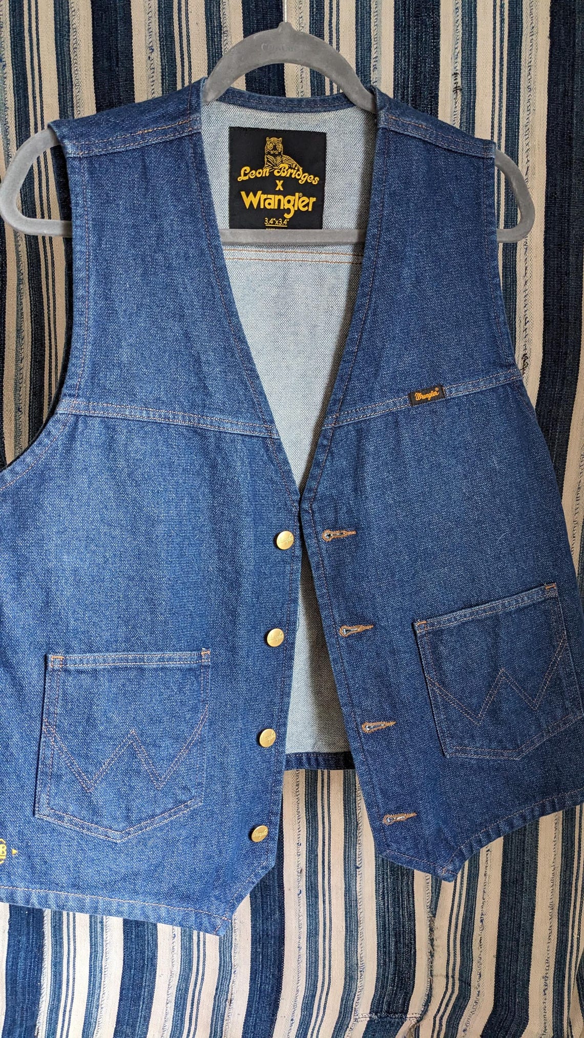 Leon Bridges Wrangler Collab Denim Vest - Etsy
