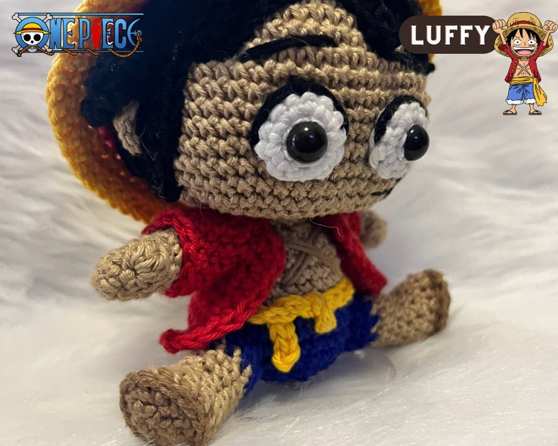 Easy-to-follow One Piece Luffy Amigurumi Crochet Pattern No Sew English ...