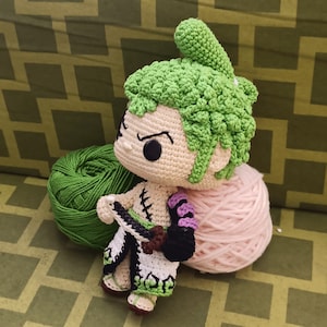 Zoro Crochet Doll Pattern: One Piece Anime Amigurumi (PDF Pattern) - Etsy