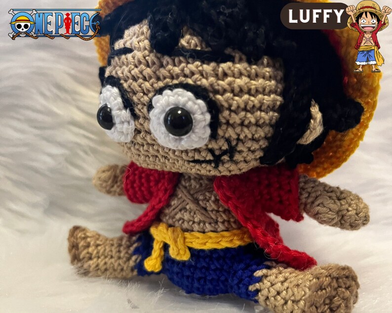 Easy-to-follow One Piece Luffy Amigurumi Crochet Pattern No Sew English ...