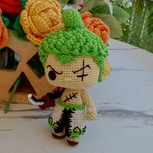 Zoro Crochet Doll Pattern: One Piece Anime Amigurumi (PDF Pattern) - Etsy