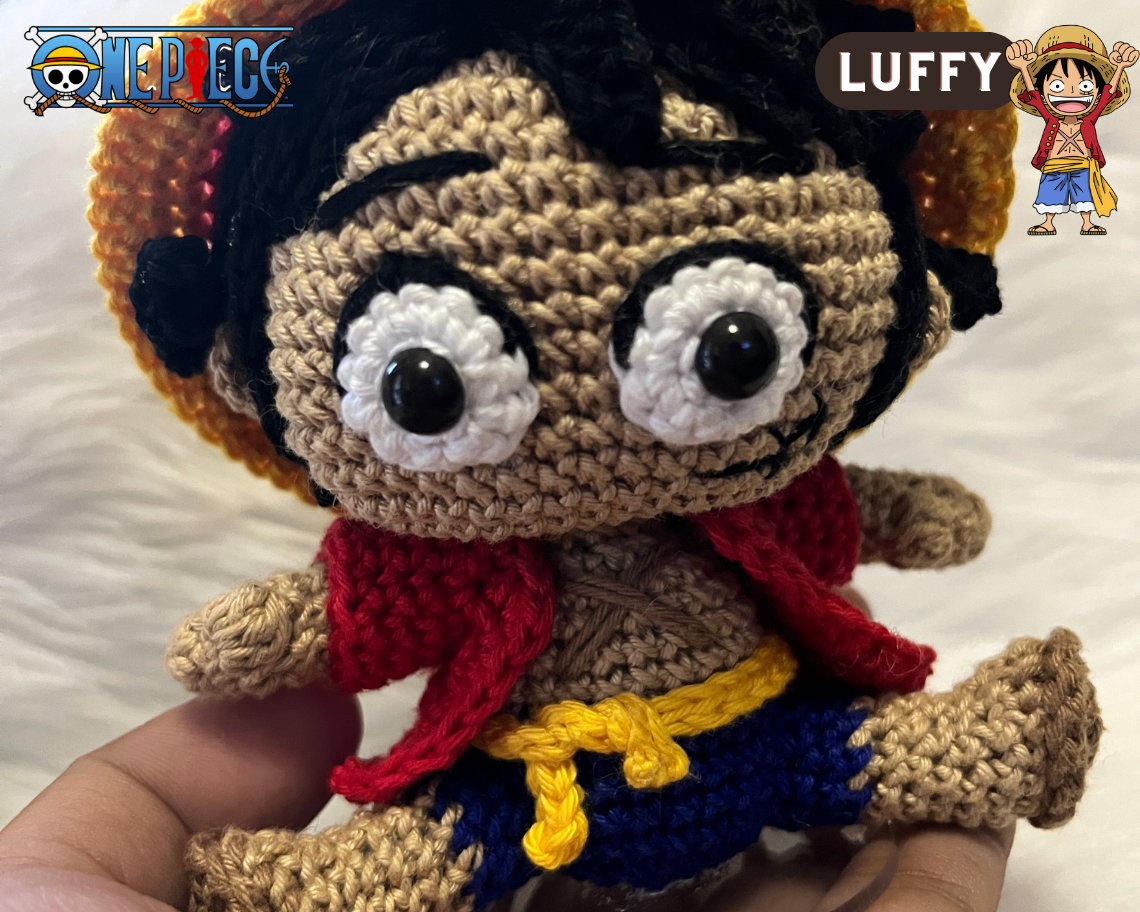 Easy-to-follow One Piece Luffy Amigurumi Crochet Pattern No Sew English ...