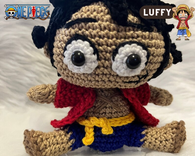 Easy-to-follow One Piece Luffy Amigurumi Crochet Pattern No Sew English ...