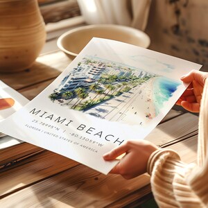 Miami Travel Poster, Miami Art Print, Miami Beach Art, Travel Gifts ...