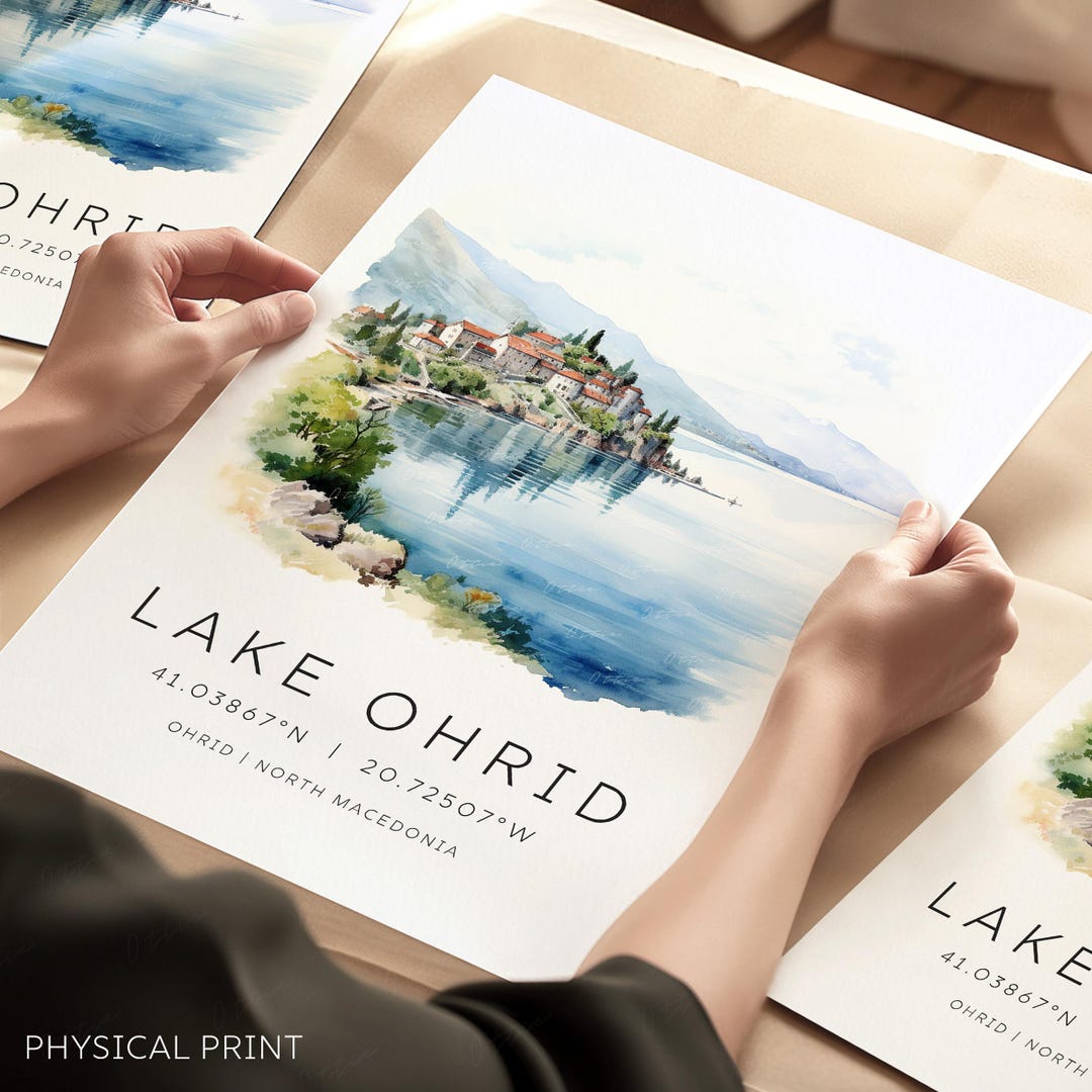 Lake Ohrid North Macedonia Travel Print, European Travel Prints, North ...