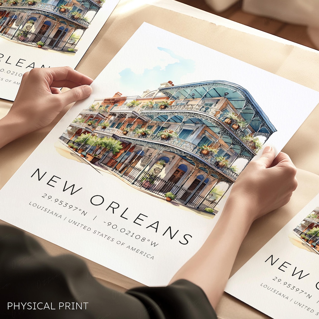 New Orleans Print, Louisiana Poster, New Orleans Art, Travel Poster New ...