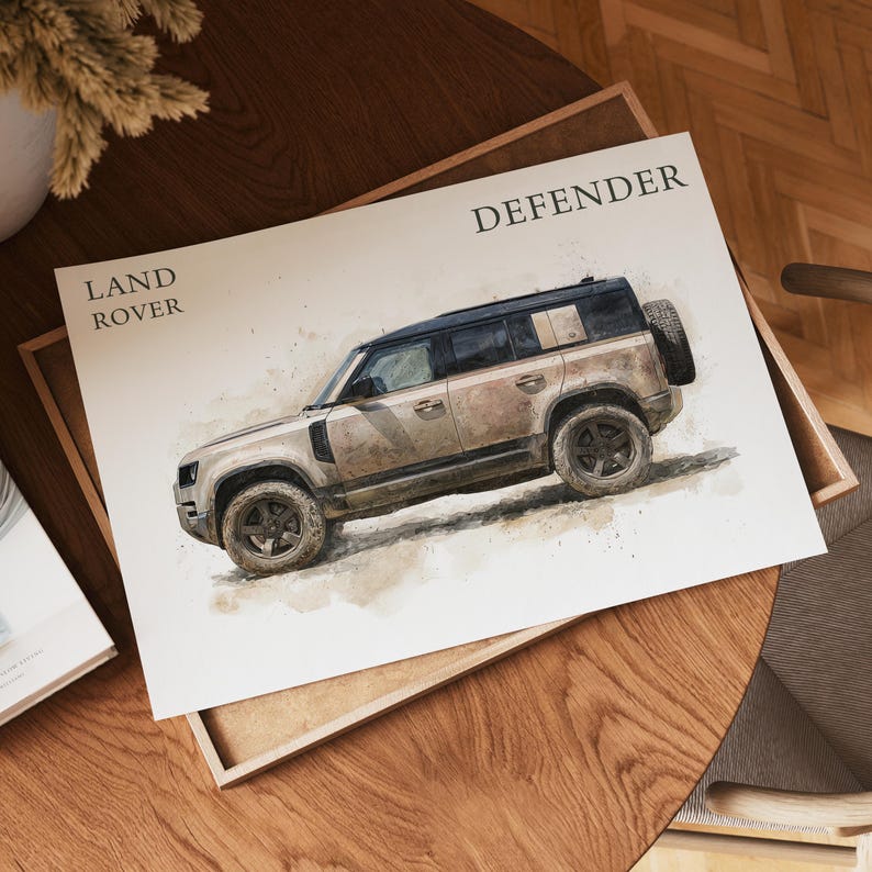 Land Rover Defender, Landrover, Defender Illustration, Land Rover Style ...