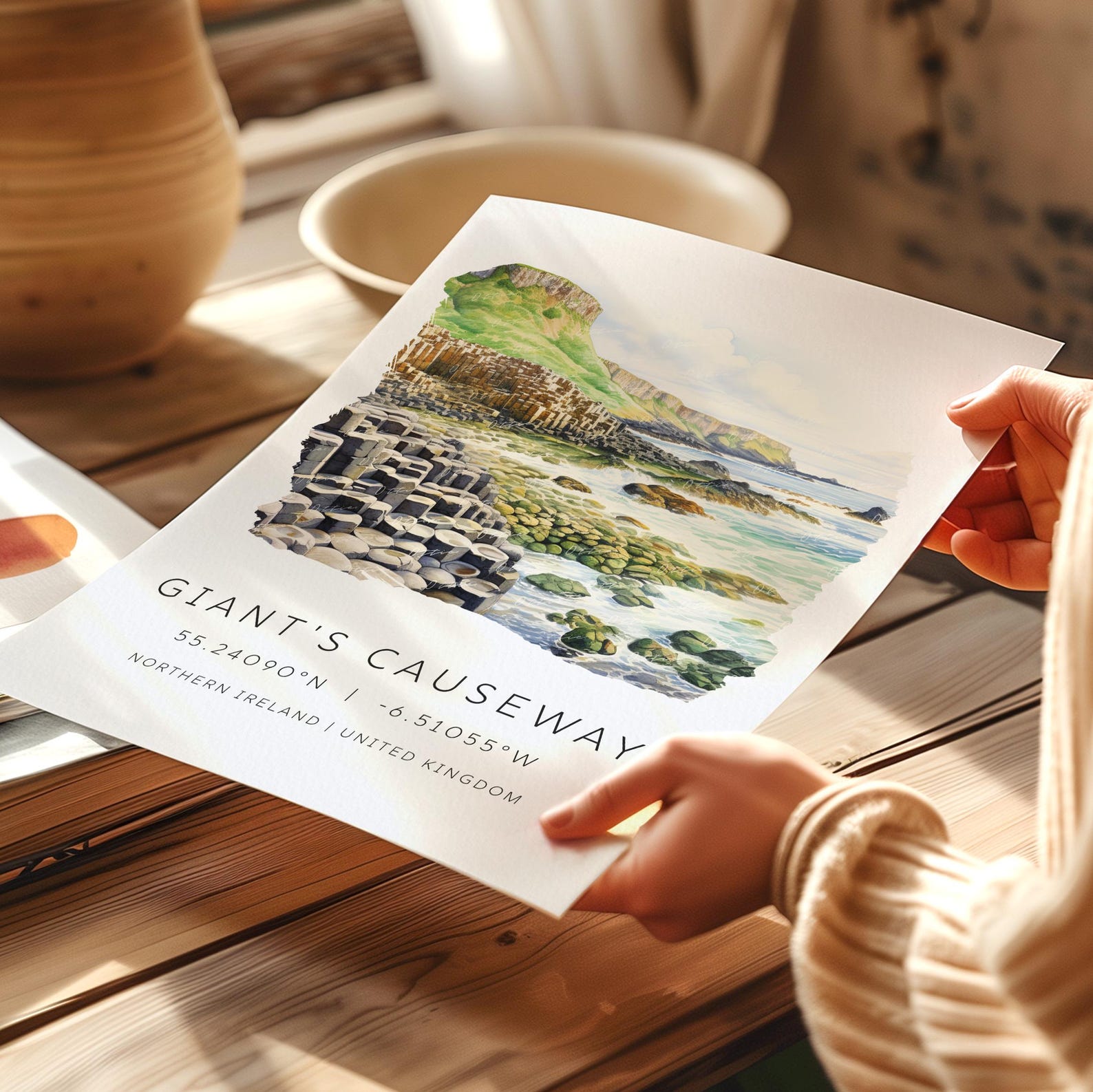 Giant's Causeway Print, Causeway Coast Print, Northern Ireland Travel ...