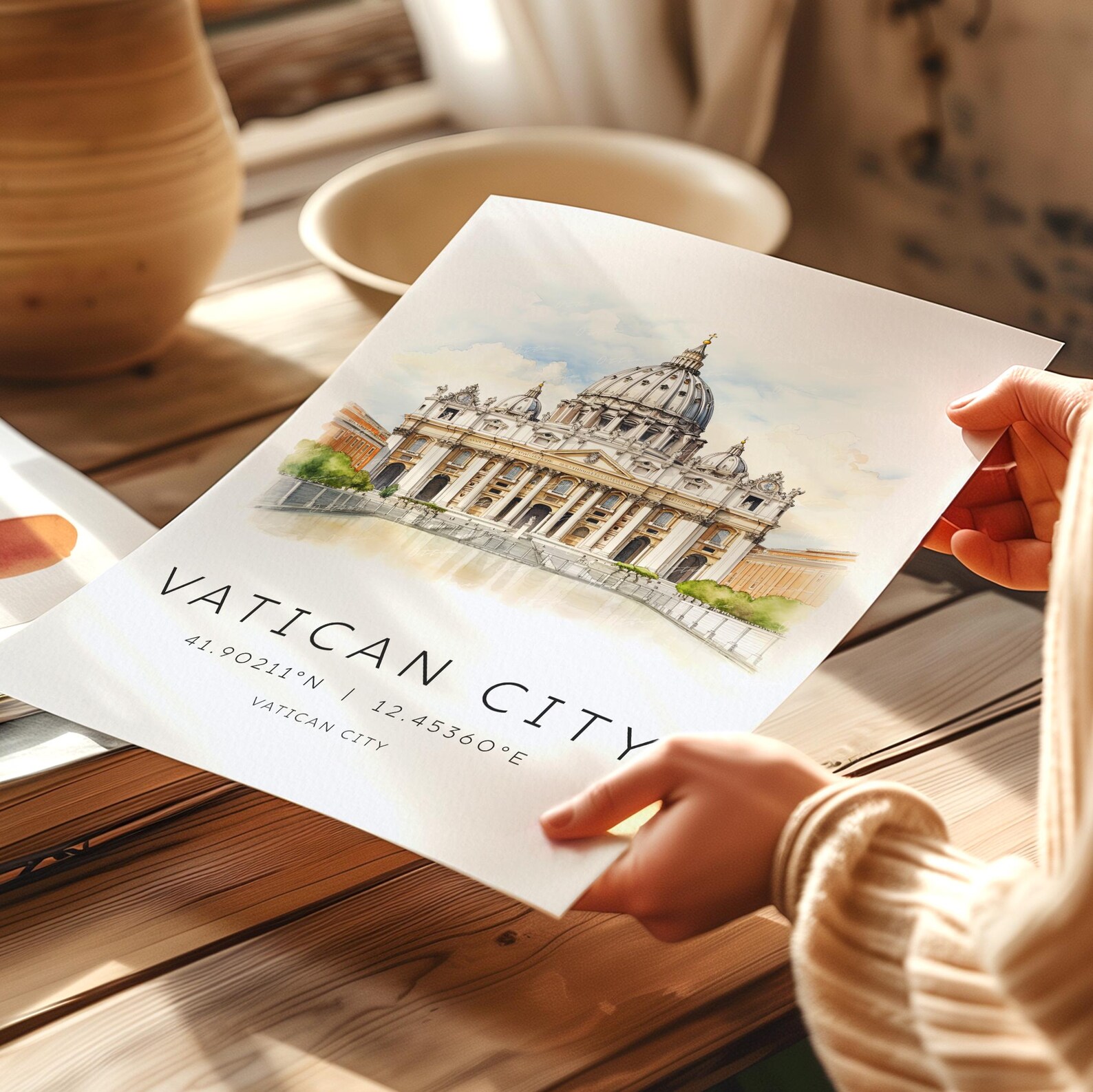Vatican City Art Print, Vatican City Travel Poster, Italy Travel Prints ...