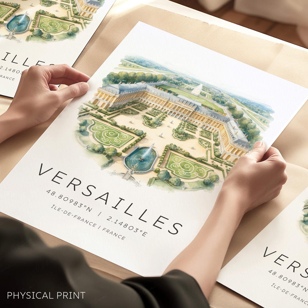 Versailles Travel Poster, Versailles Palace Print, France Travel Poster ...