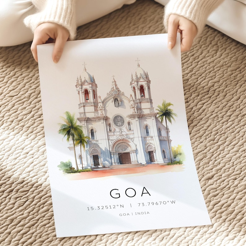 Goa Travel Poster, India Travel Cards, Goa Destination Prints, India ...